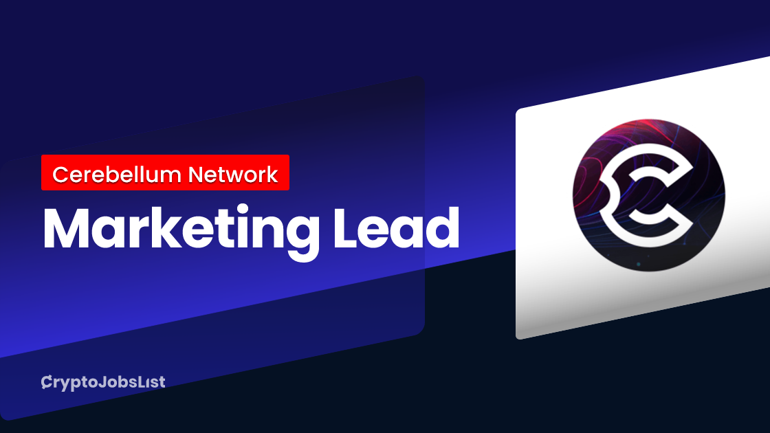 Cerebellum Network is hiring Marketing Lead. Warsaw