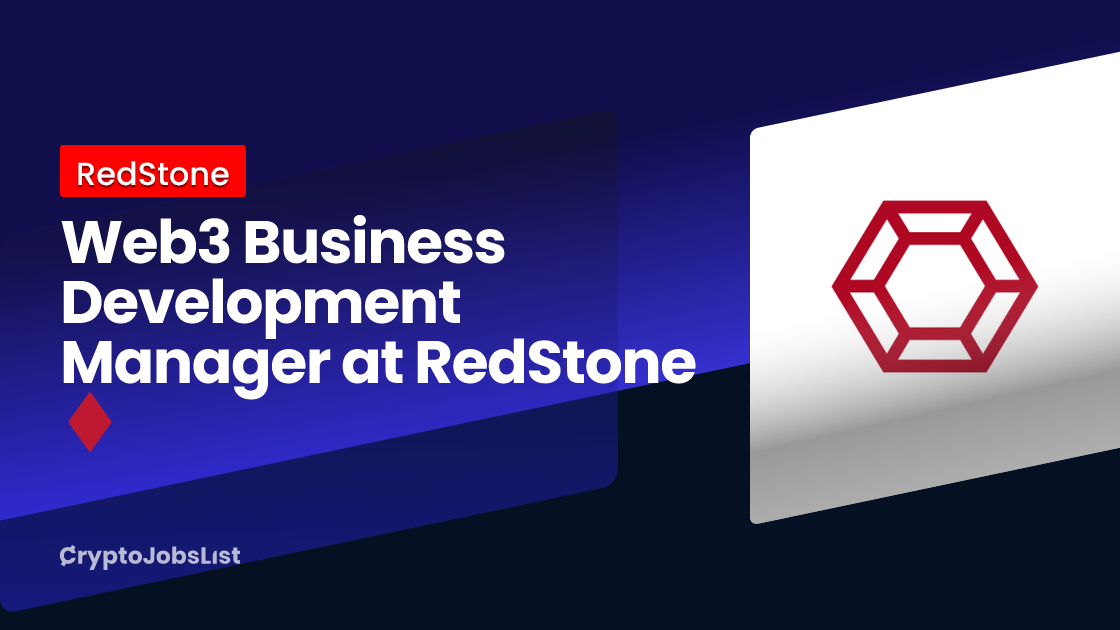 RedStone is hiring Web3 Business Development Manager at RedStone ♦️. Remote
